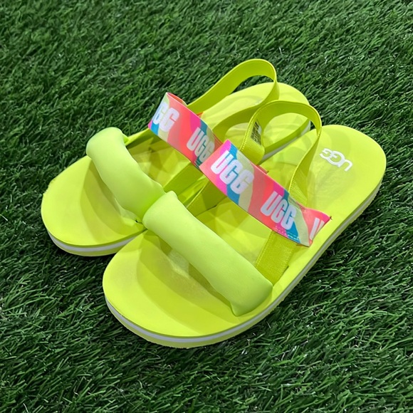 UGG | Shoes | Ugg K Zuma Sling Slide On Slipper Sandal Neon Green ...